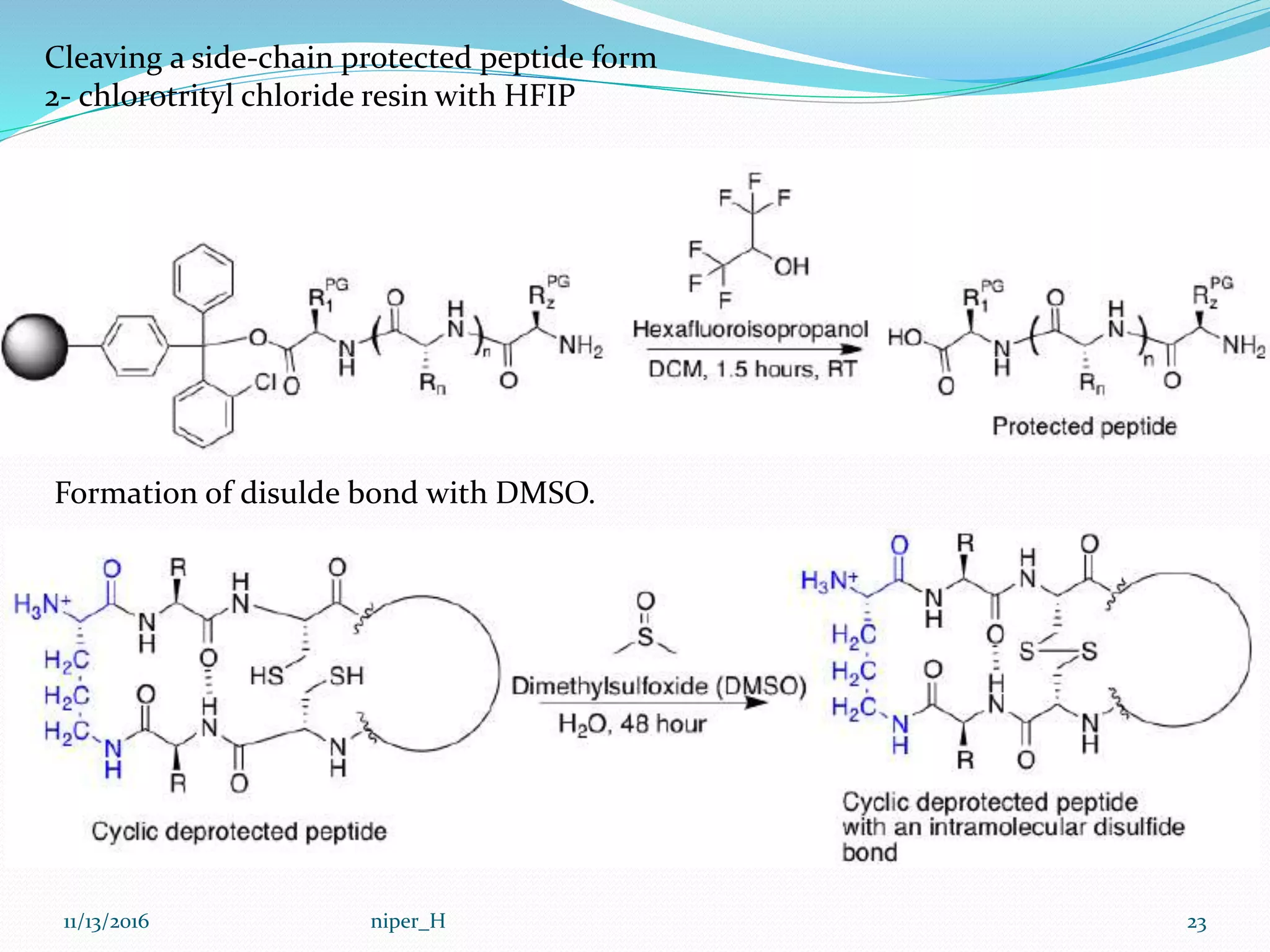 T boc fmoc protocols in peptide synthesis | PPTX