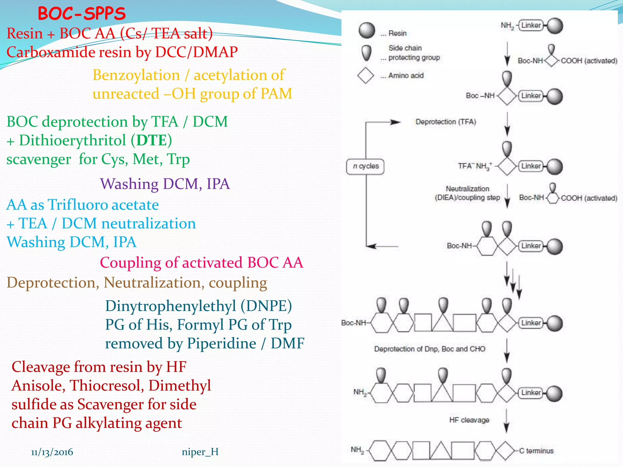 T boc fmoc protocols in peptide synthesis | PPTX