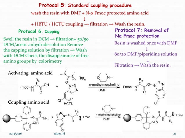 T boc fmoc protocols in peptide synthesis | PPTX