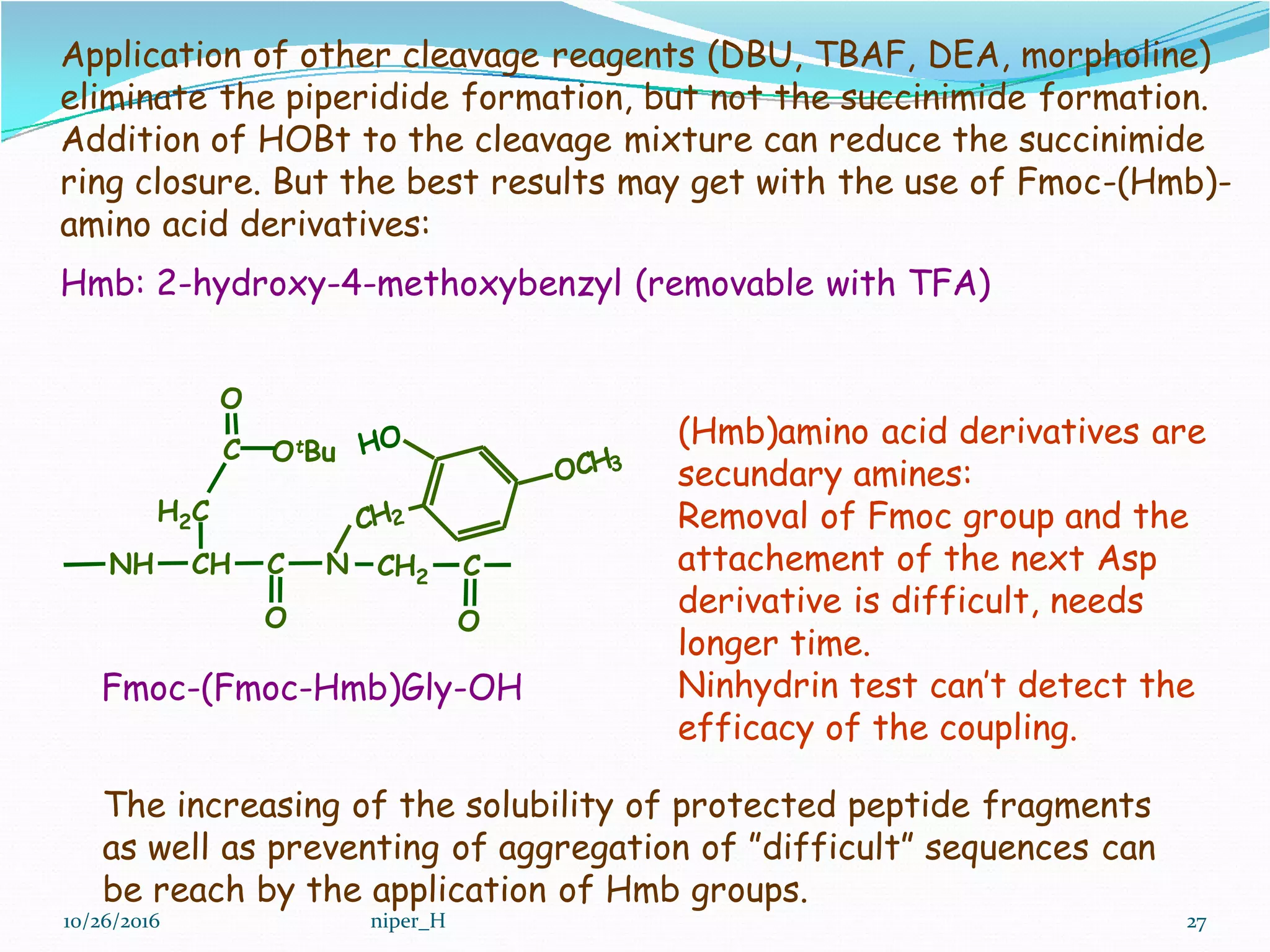 tboc fmoc protocol in solid phase peptide synthesis | PDF