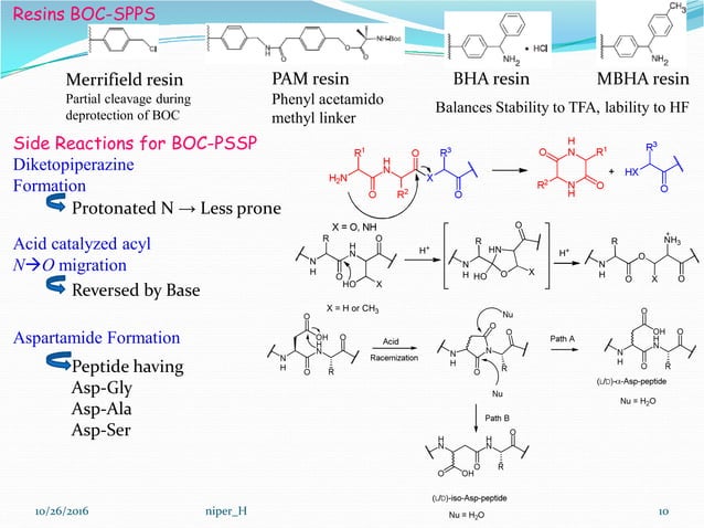 tboc fmoc protocol in solid phase peptide synthesis | PDF