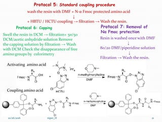 tboc fmoc protocol in solid phase peptide synthesis | PDF
