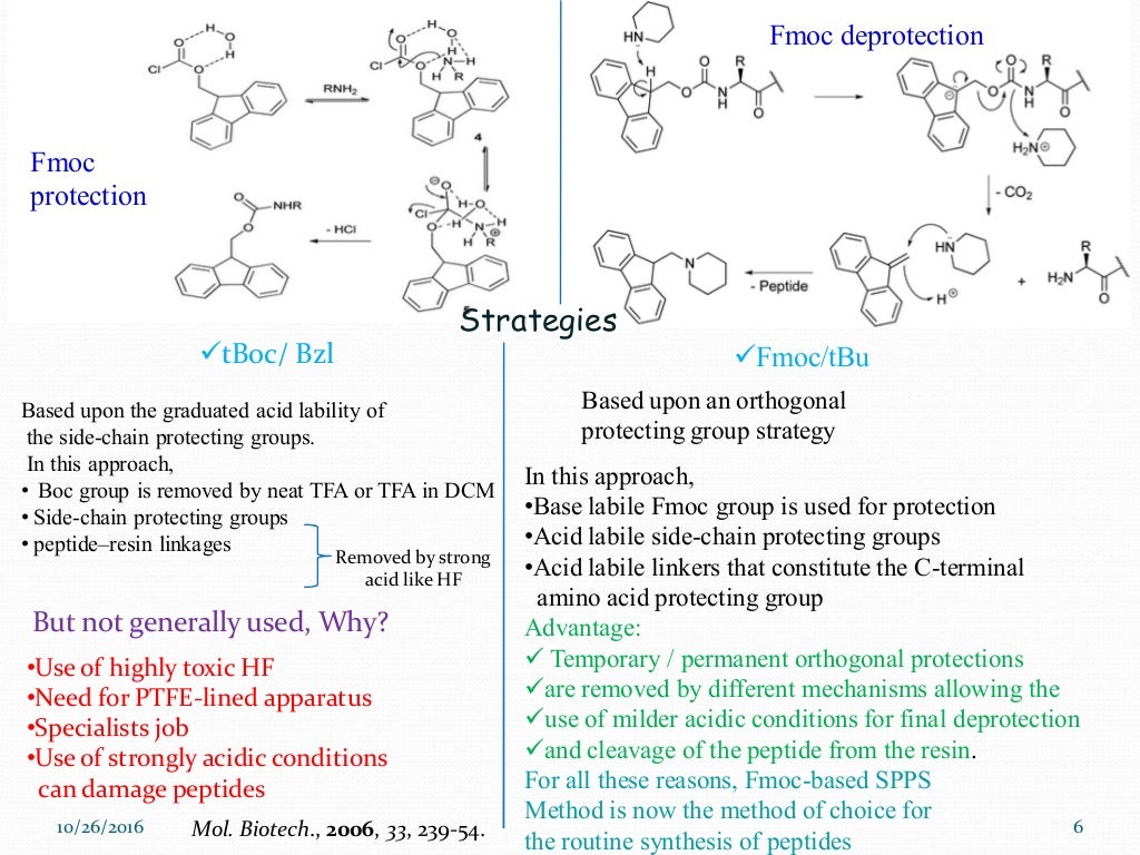 tboc fmoc protocol in solid phase peptide synthesis