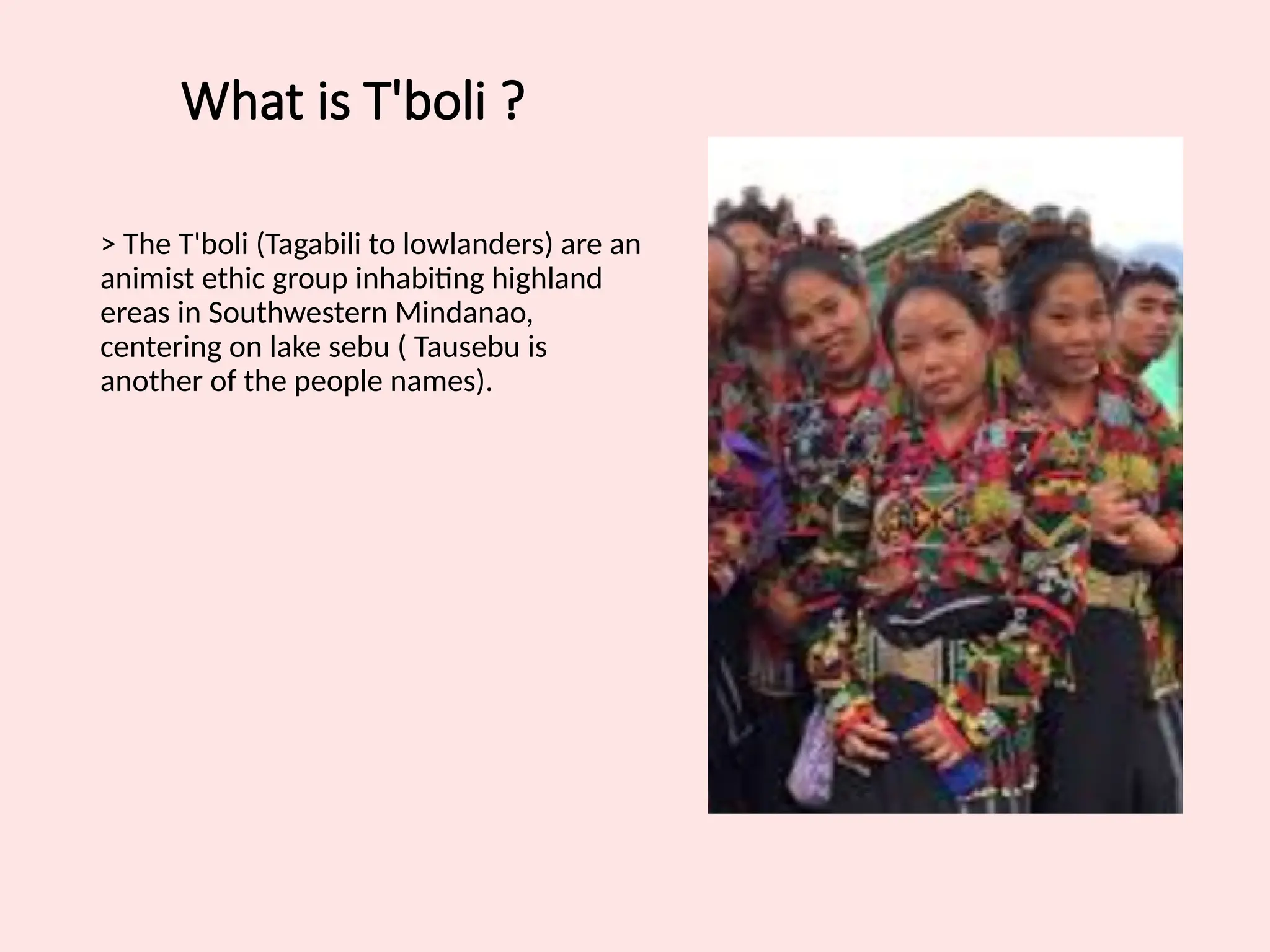 TBOLI-TRIBE. for school purposes that wh | PPTX