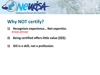 To be or not to be...a certified GISP | PPTX