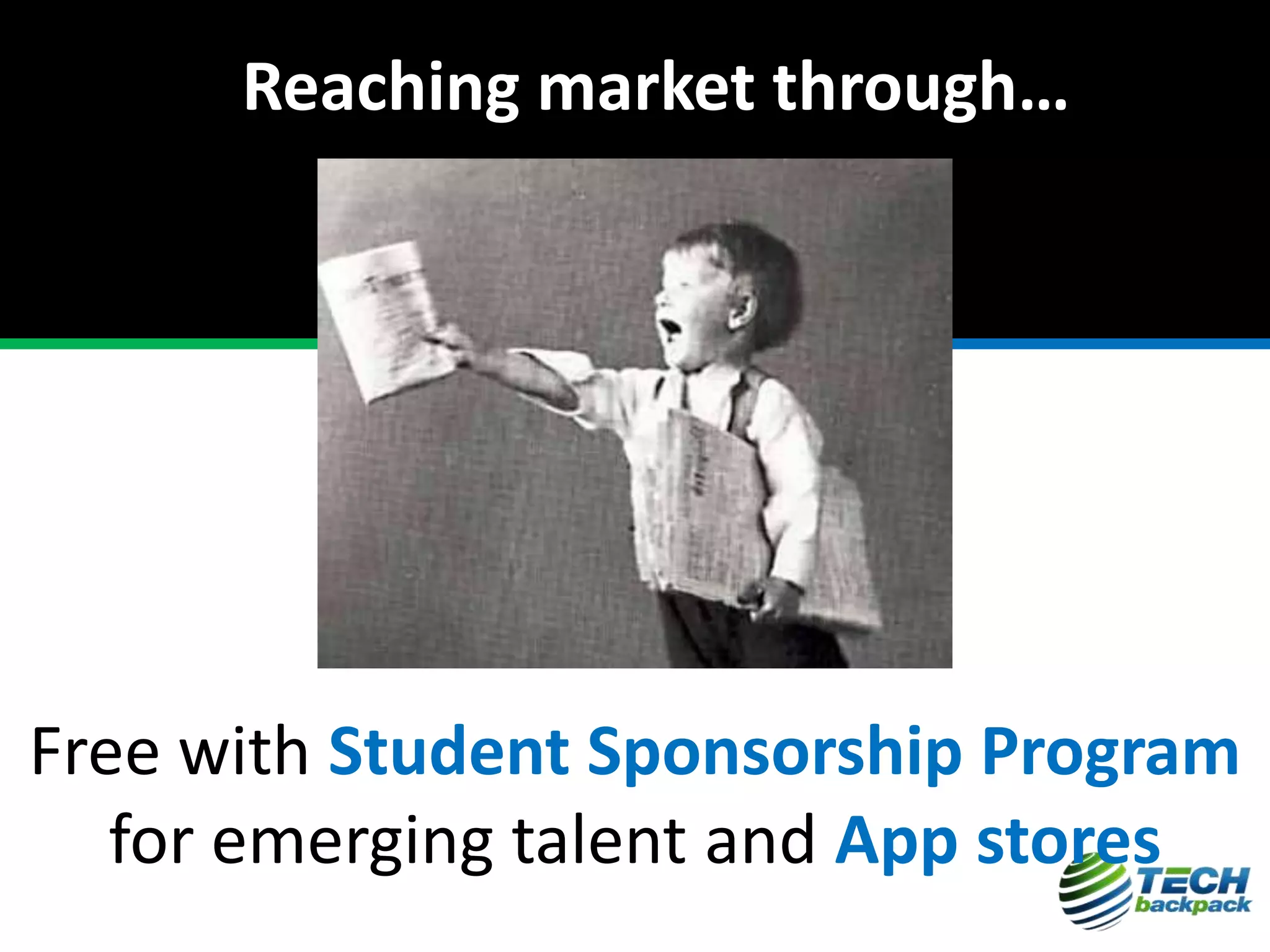 Tech Backpack pitch for Students - get 3 months free | PPTX