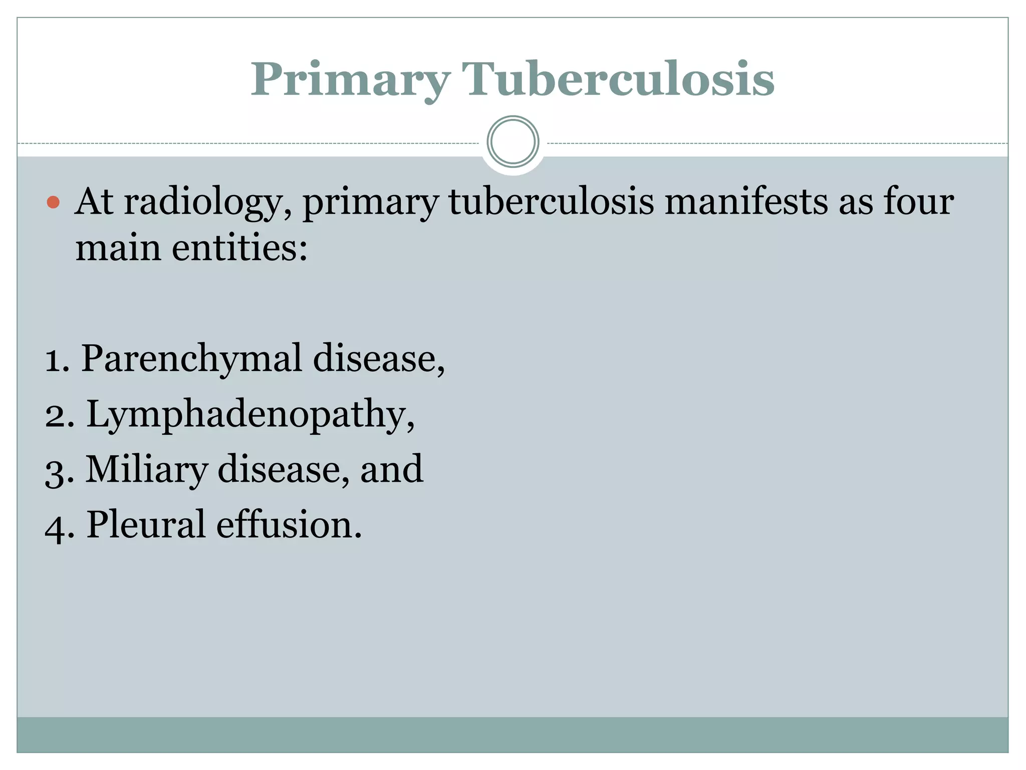 Role of Radiology in Pulmonary Tuberculosis | PPTX