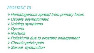TB Prostate,Prostatitis,Prostate Abscess | PPT
