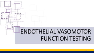 Endothelial Function and Dysfunction | PPTX
