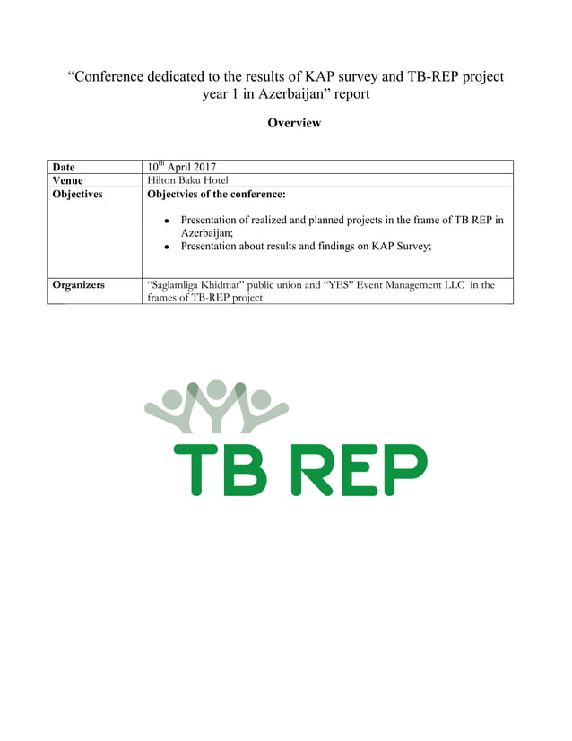 TB REP Azerbaijan project report | PDF | Lung and Respiratory Health | Diseases and Conditions