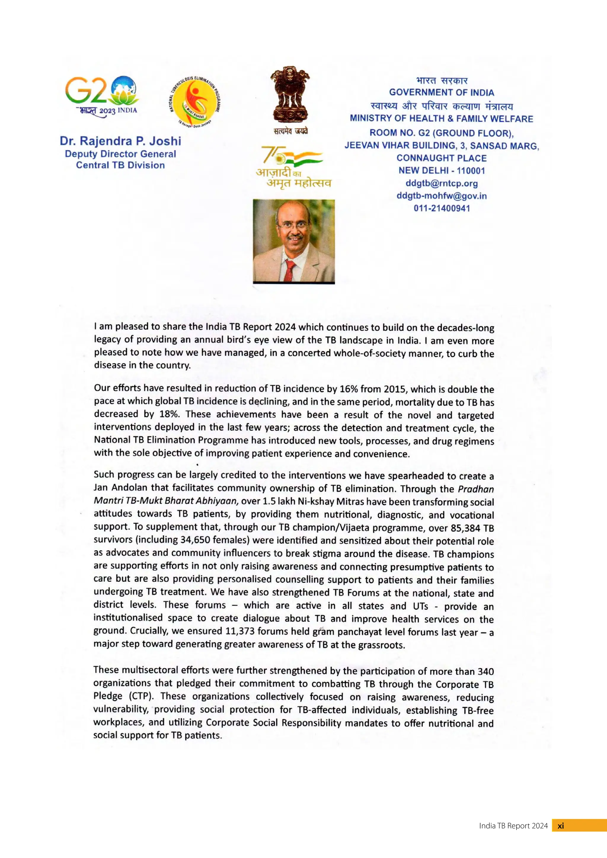India TB Report 21 March 2024 from MoHFW | PDF