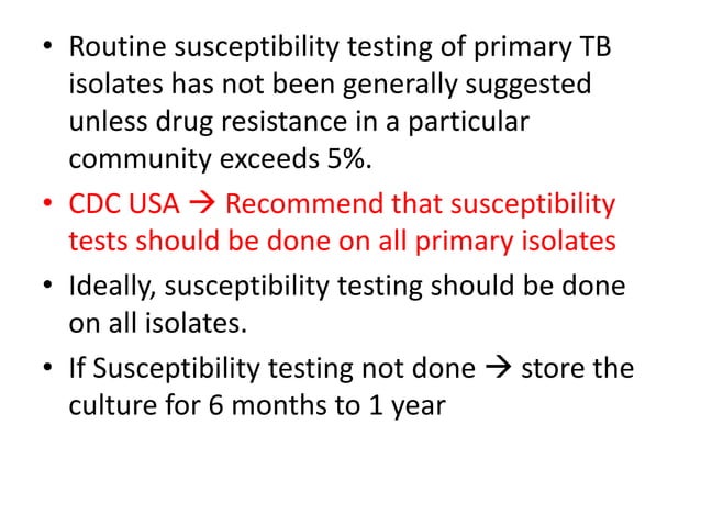 antitubercular drug susceptibility testing | PPT