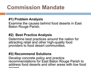 Food Deserts in Baton Rouge | PPT