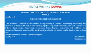 CBSE and TBSE writing section Rules and Examples | PPT