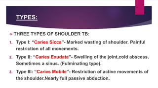 TB shoulder,elbow,wrist,short tubular bones(fingers,toes) | PPTX