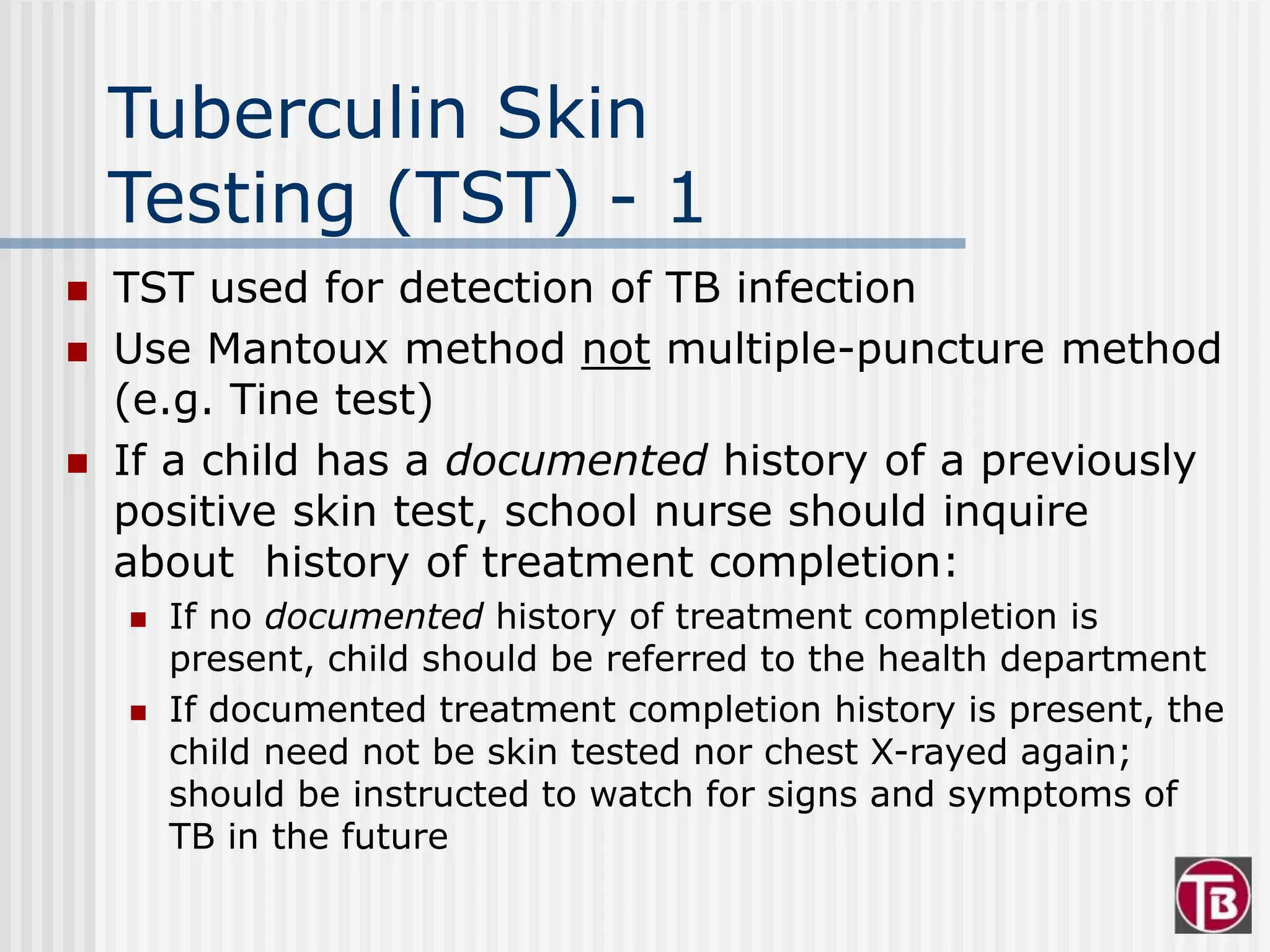 tbslide and sign symptoms and treatment and medical management | PPT