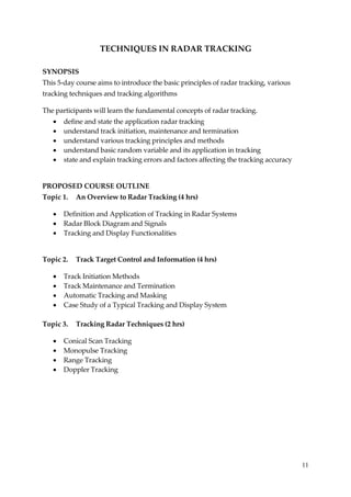 TBSS Radar, EW and Defense Courses | PDF