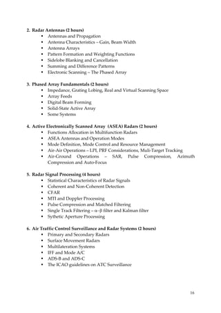TBSS Radar, EW and Defense Courses | PDF