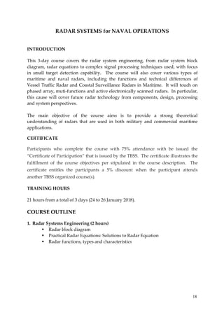 TBSS Radar, EW and Defense Courses | PDF