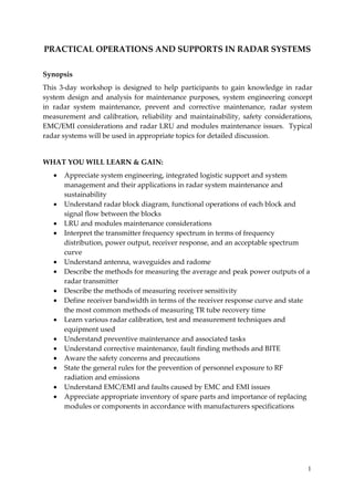 TBSS Radar, EW and Defense Courses | PDF