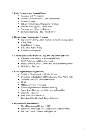 TBSS Radar, EW and Defense Courses | PDF