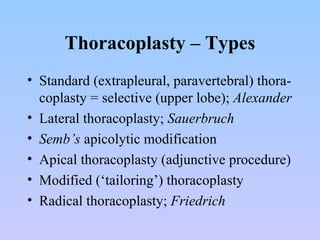 Pleuro-Pulmonary Tuberculosis - Surgical Principles | PPT