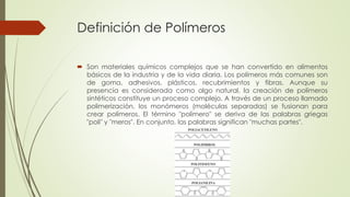 Polímeros: usos y consecuencias | PPSX