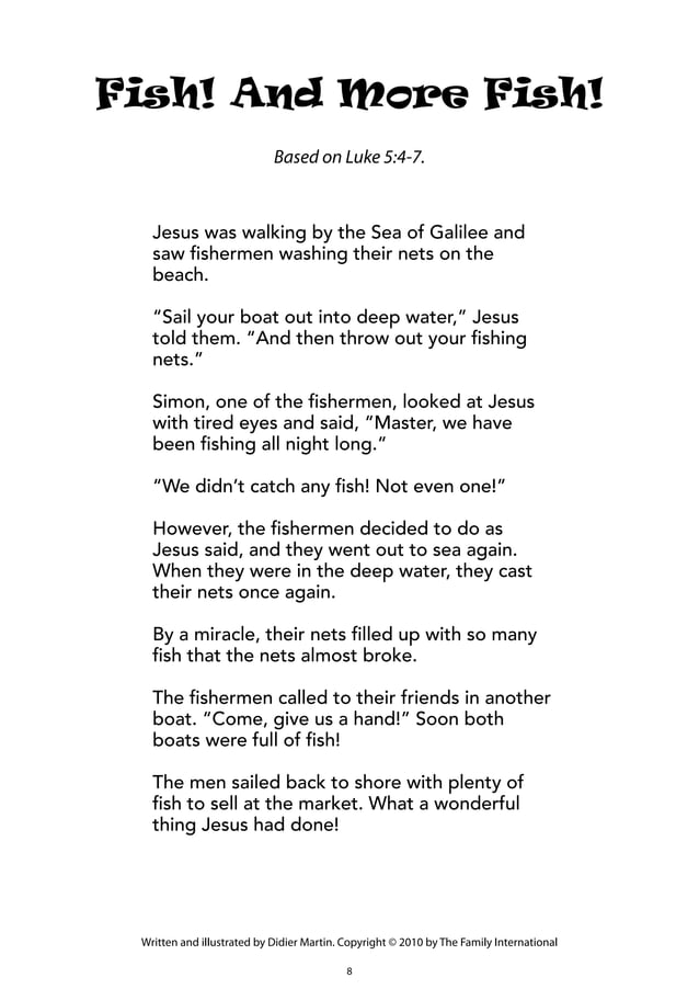 Color Flannelgraph: Fish! And More Fish!