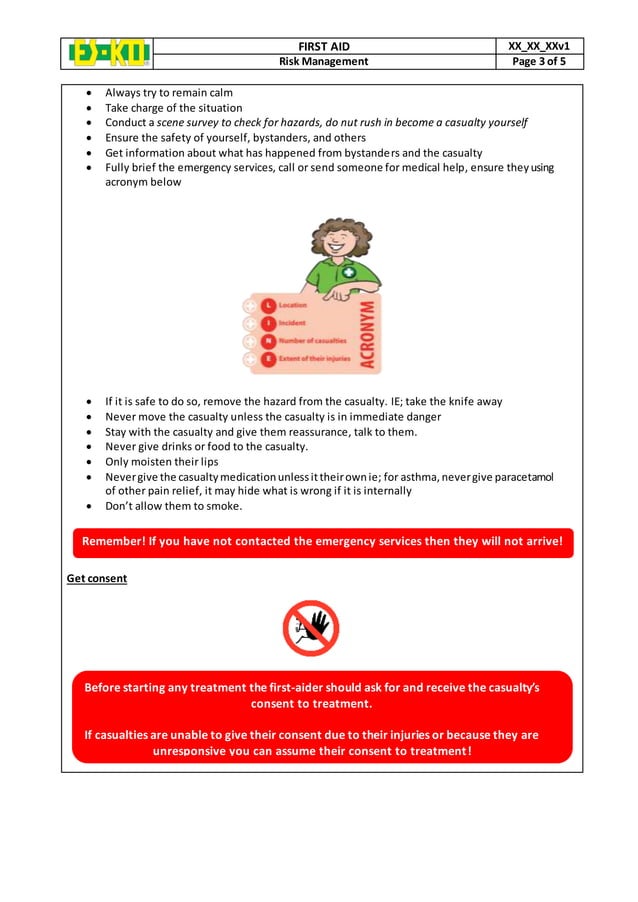 Tbt first aid | DOCX