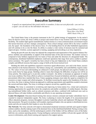 The US Army Squad: Foundation of the Decisive Force | PDF