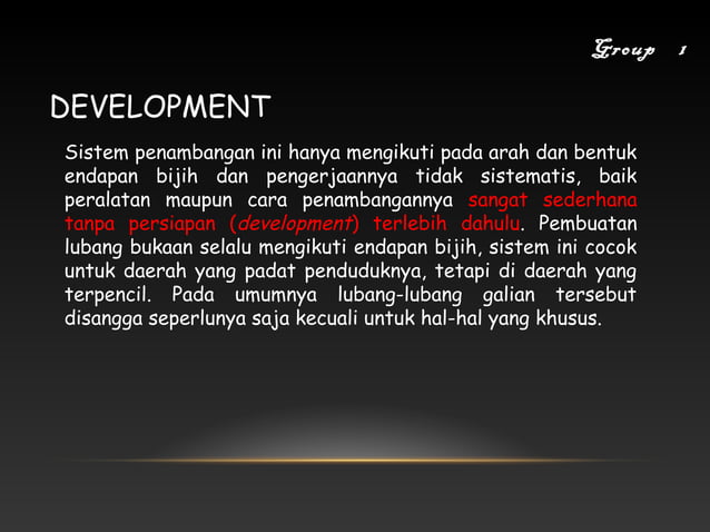 Gophering and Glory Hole Underground Mining | PPT