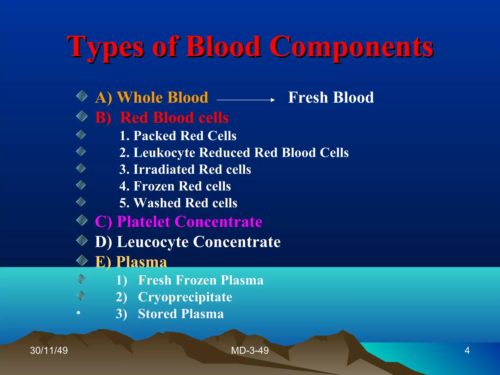 Lecture on Blood component therapy | PPT