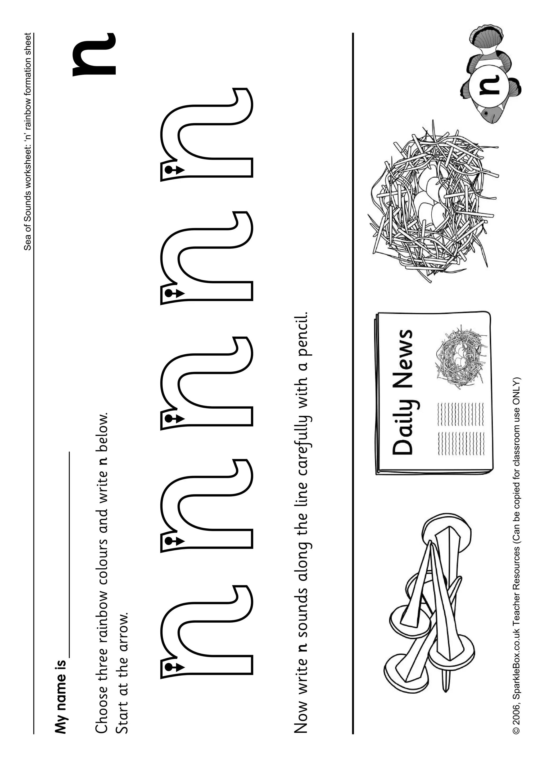 Worksheets N n | PDF