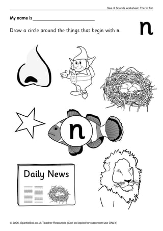 Worksheets N n | PDF