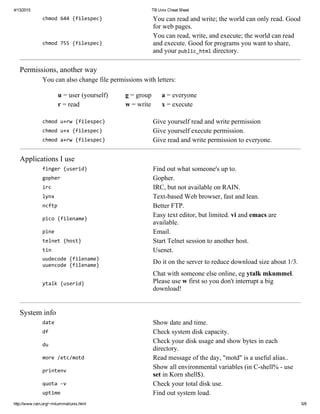 Tb unix cheat sheet | PDF