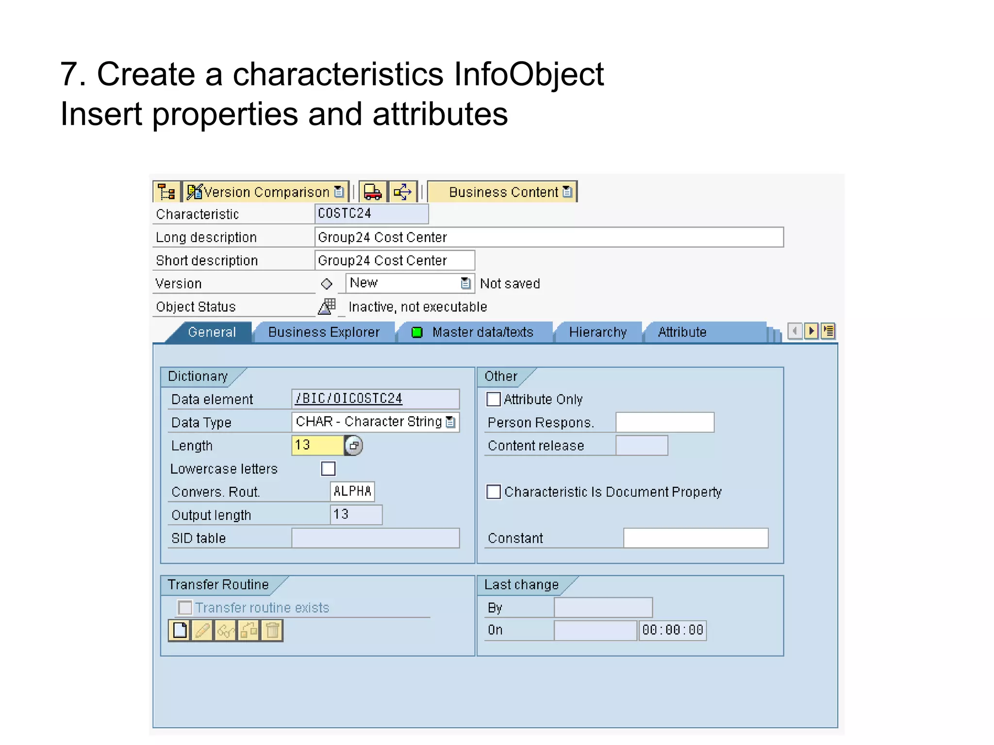 How to create an InfoObject Characteristic | PPT