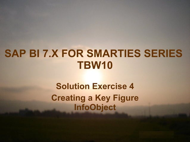 How to create InfoObjects Key Figures | PPT