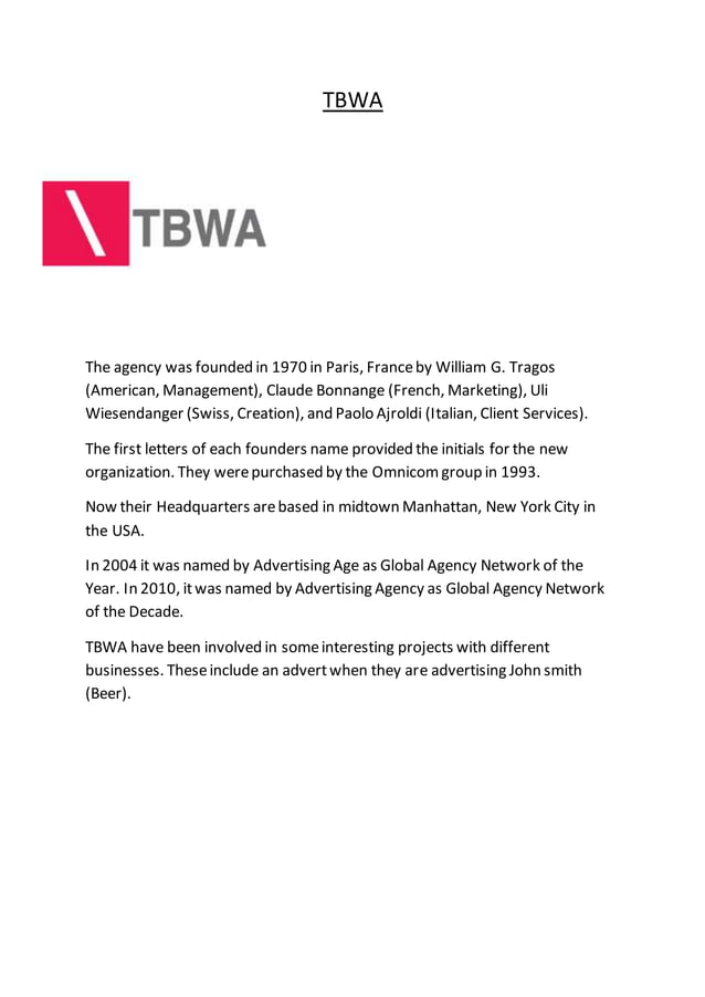Tbwa | DOCX