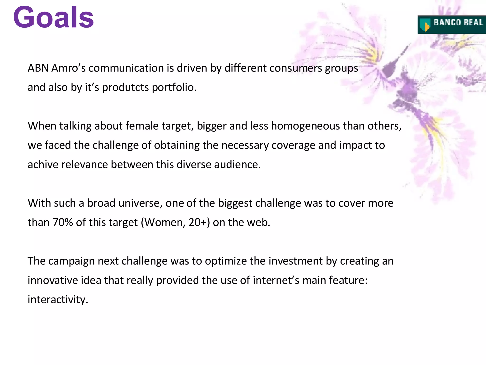 Banco Real ABN Amro - Women's Project | PPT