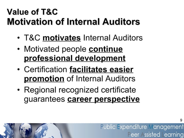 PEMPAL: Training & Certification of Internal Audit | PPT