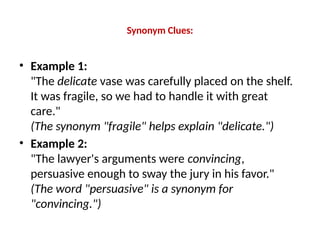 Guessing Meanings of Words from Different Contexts | PPTX
