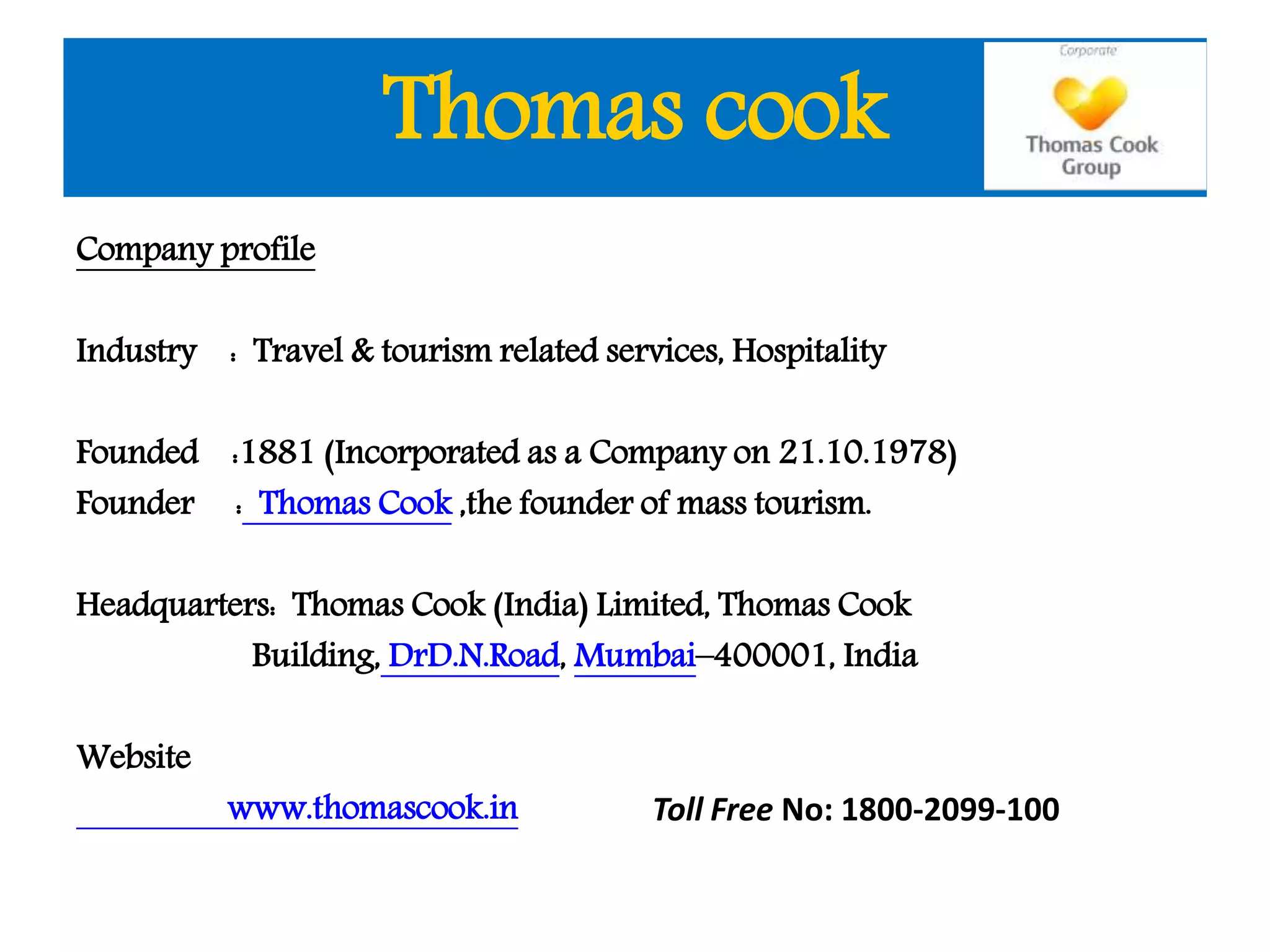 Thomas cook India | PPTX