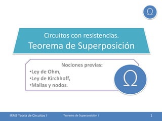 Teorema de superposición para resolución de circuitos | PPT