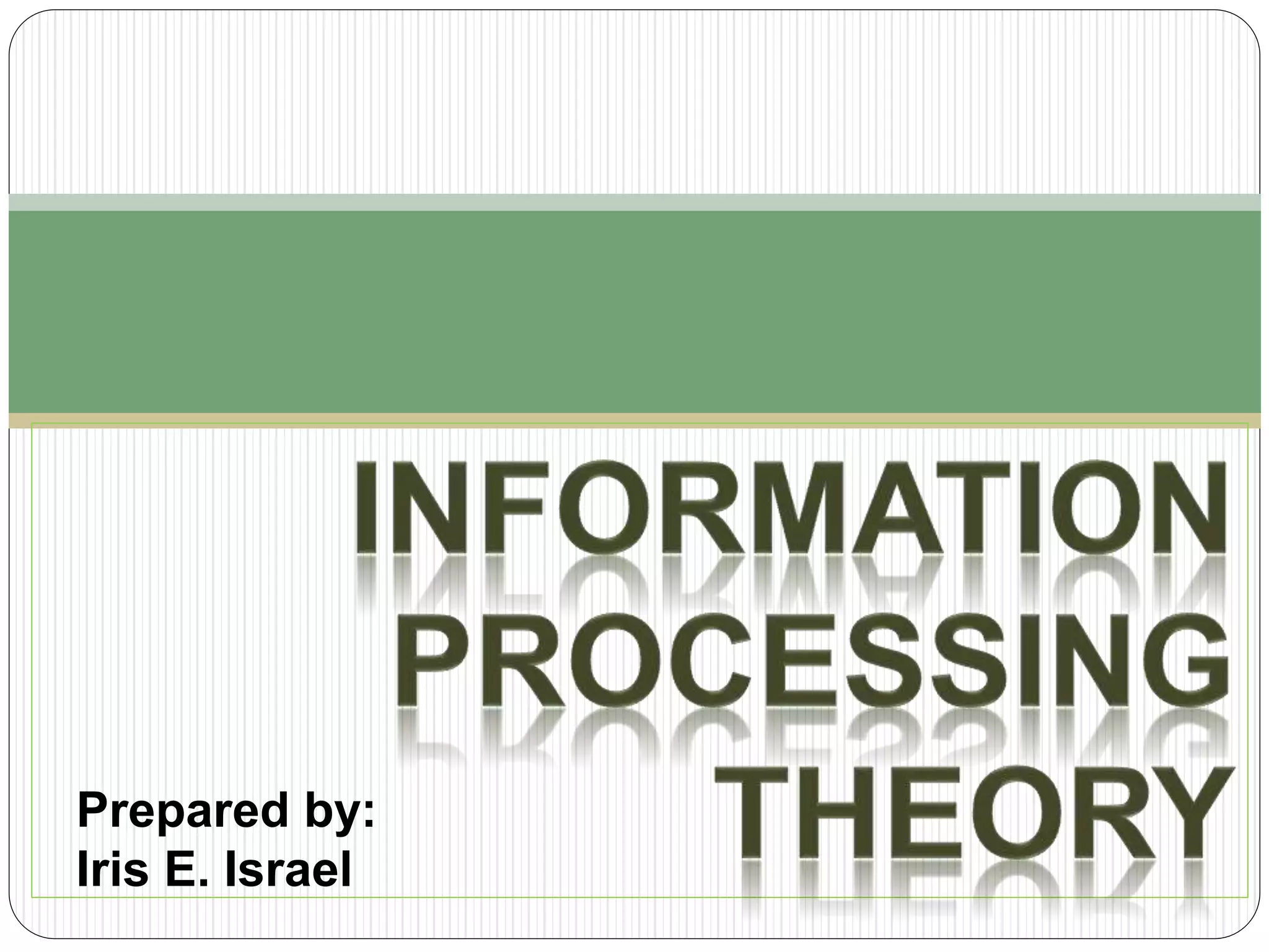 information processing theory | PPTX