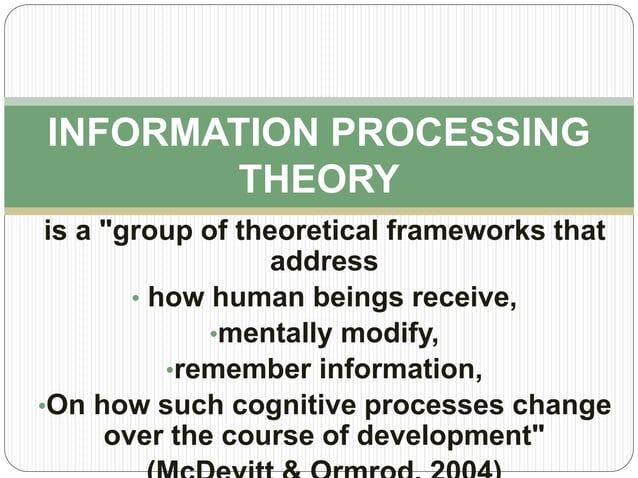 information processing theory | PPTX