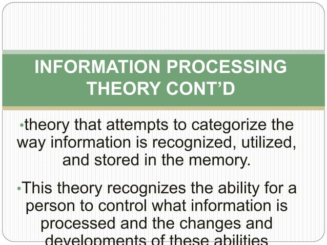 information processing theory | PPTX