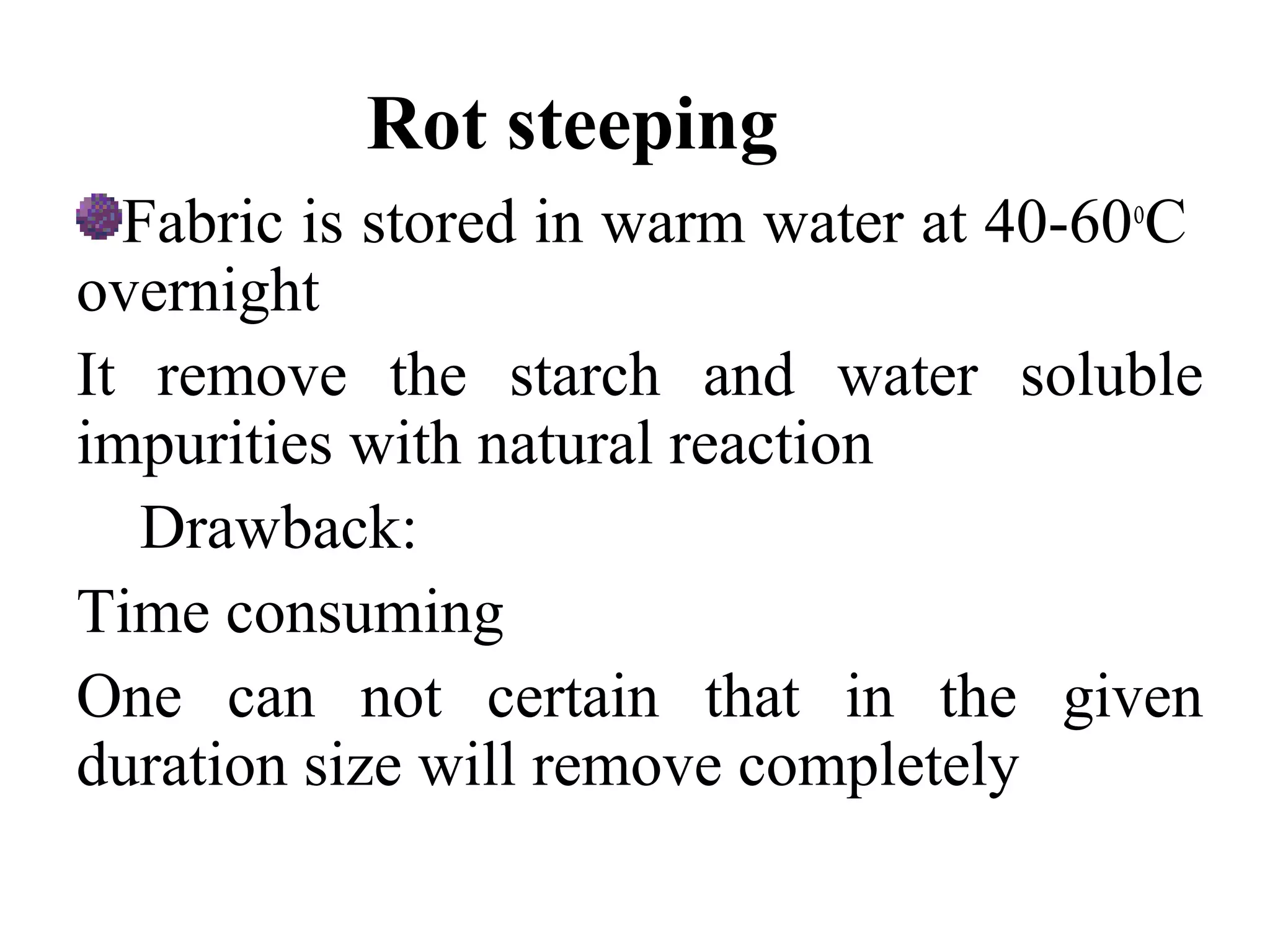 All steps of preparation of fabric for dyeing. | PPT