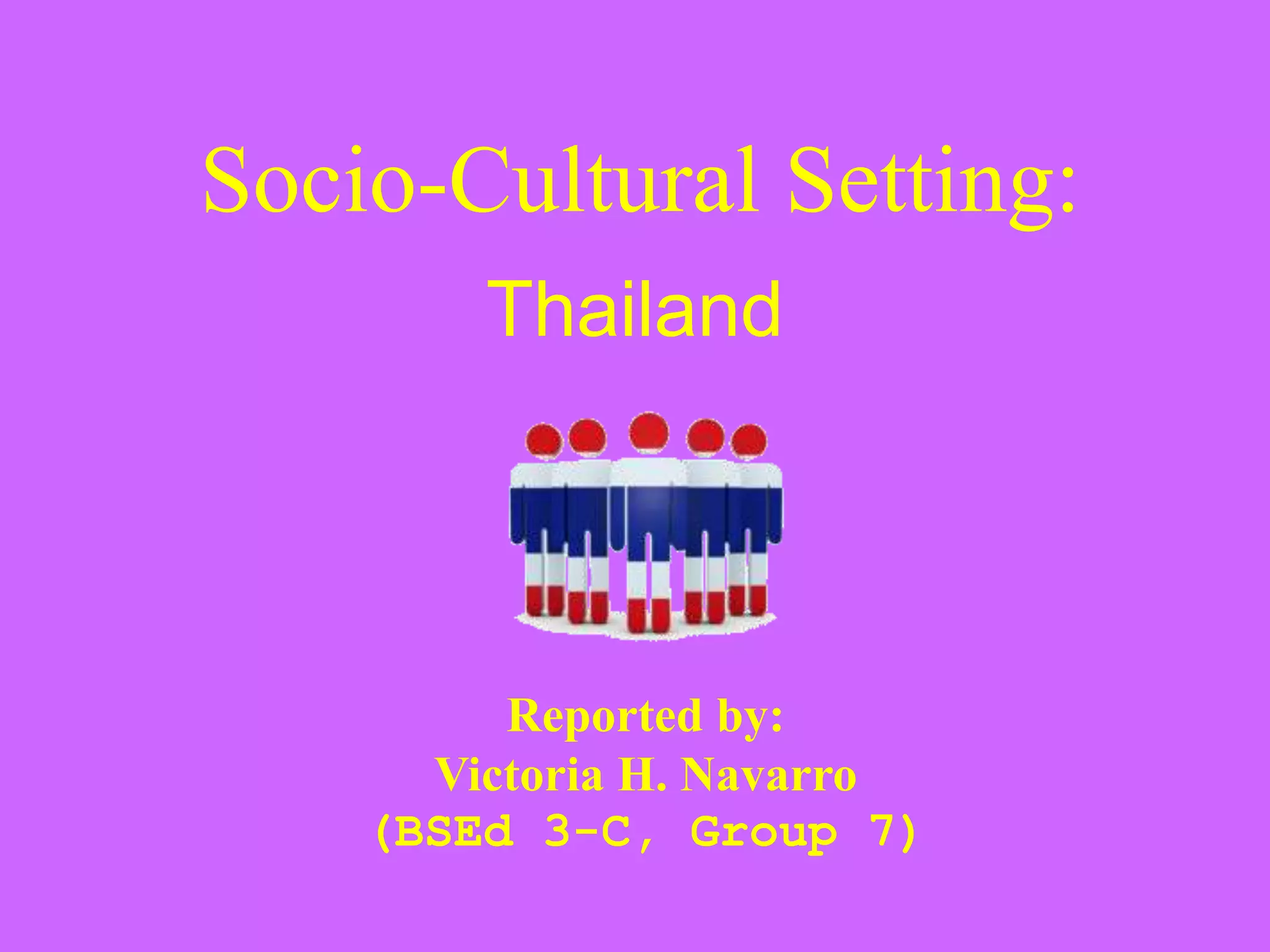 Thailand: Socio-Cultural Setting | PPTX