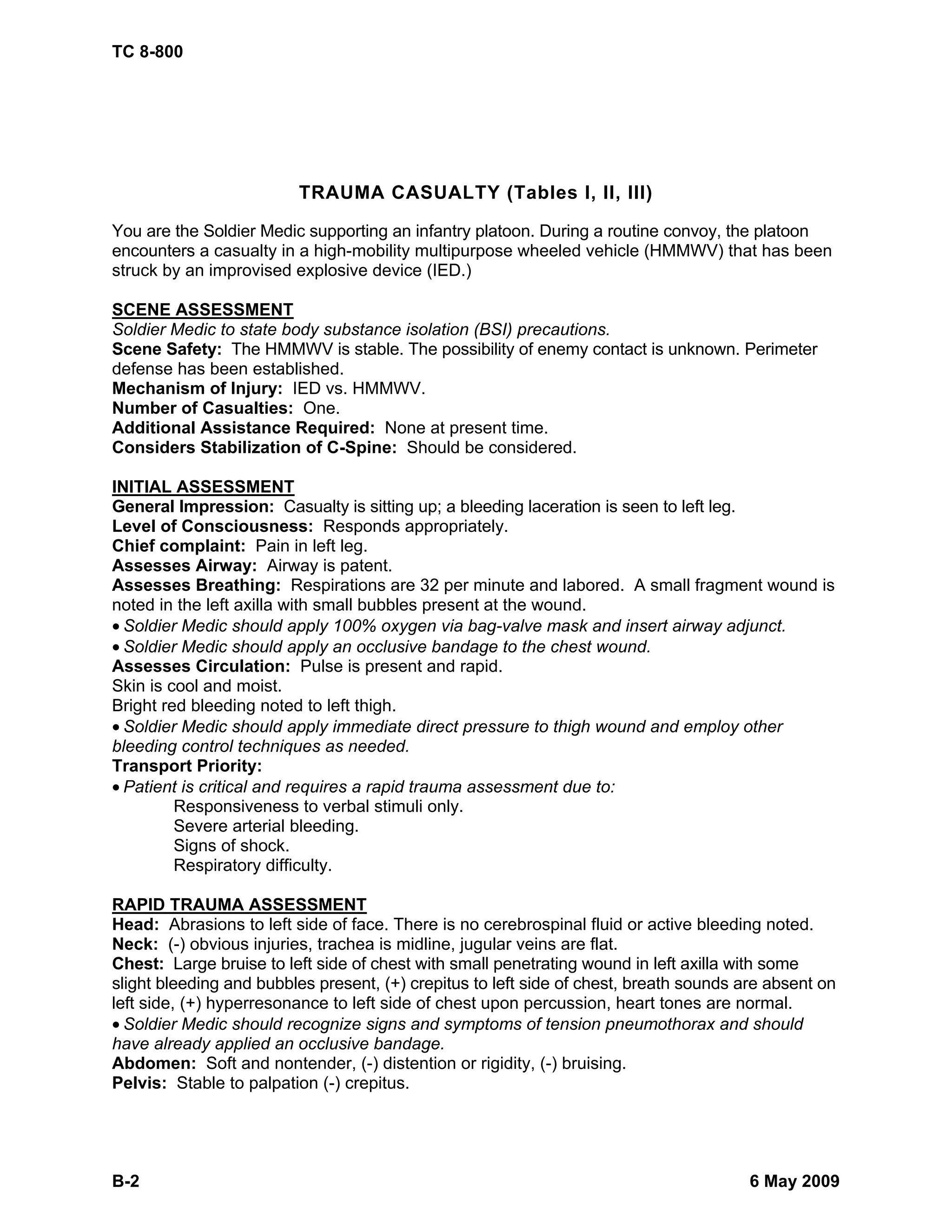 Tc8 800 medic cmast 2009 | PDF | First Aid | Injuries