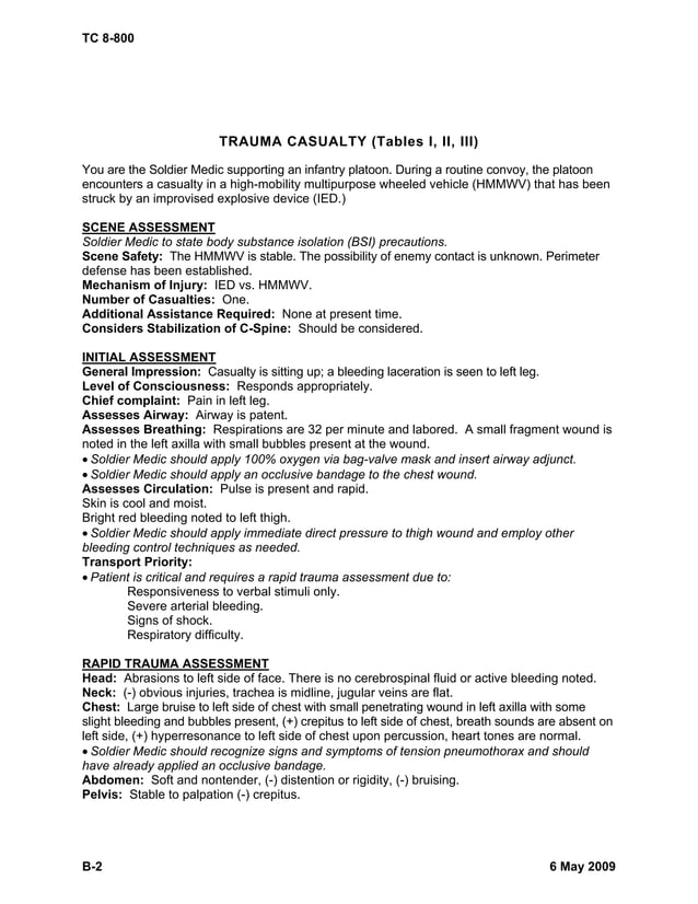 Tc8 800 medic cmast 2009 | PDF | First Aid | Injuries